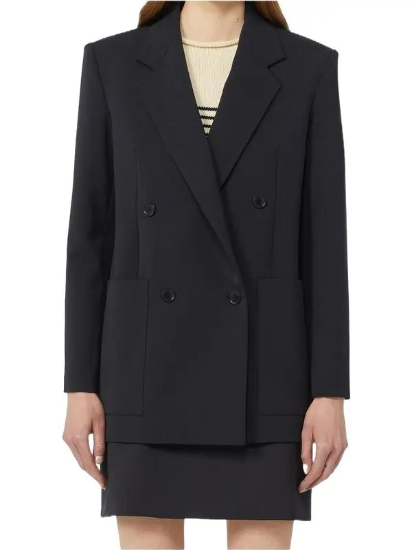 Max Mara Veloce Double-breasted Blazer - Navy Blue