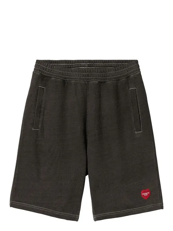 Carhartt Work In Progress Heart Applique Loose Fit Casual Shorts - Black