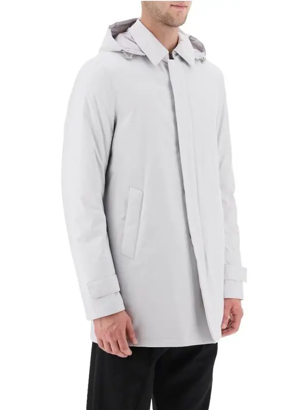 Herno Gore-tex Long-sleeved Hooded Jacket - White