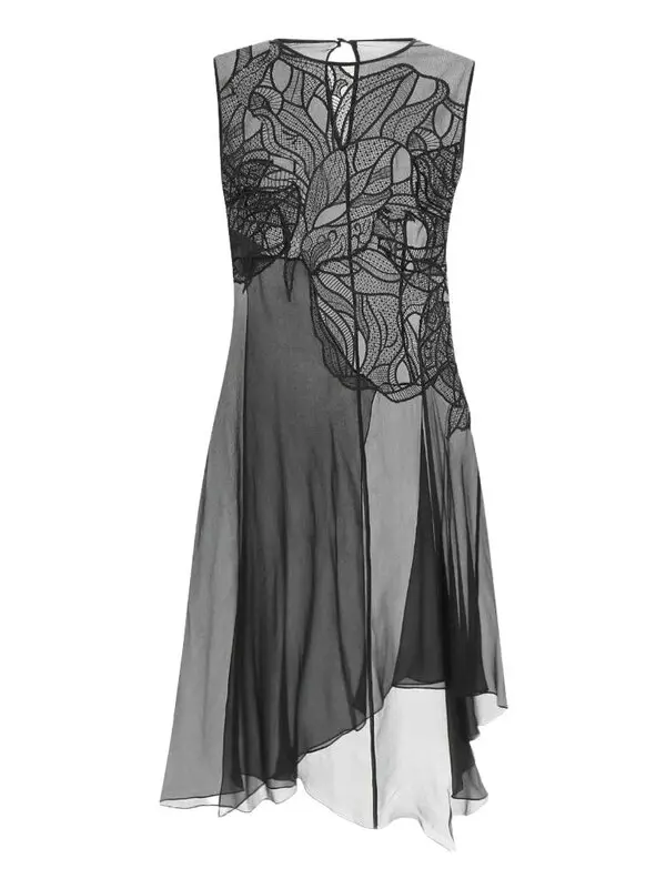 Alberta Ferretti Sleeveless Lace Top - Black