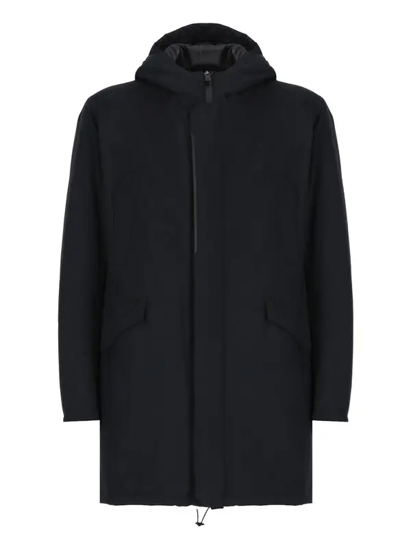 Herno Zip-up Hooded Parka - Blue