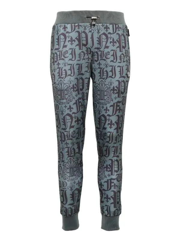 Philipp Plein Gothic Plein-print Track Pants - Green