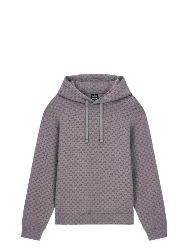 Armani Exchange Sweatshirt With Regular Fit In Bonded Stretch Cotton - Brown