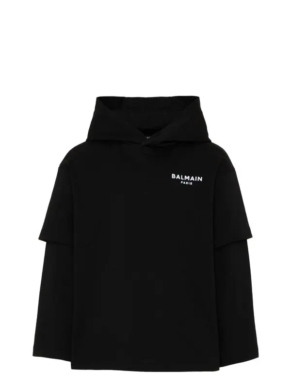 Balmain Logo-print Hoodie - Black