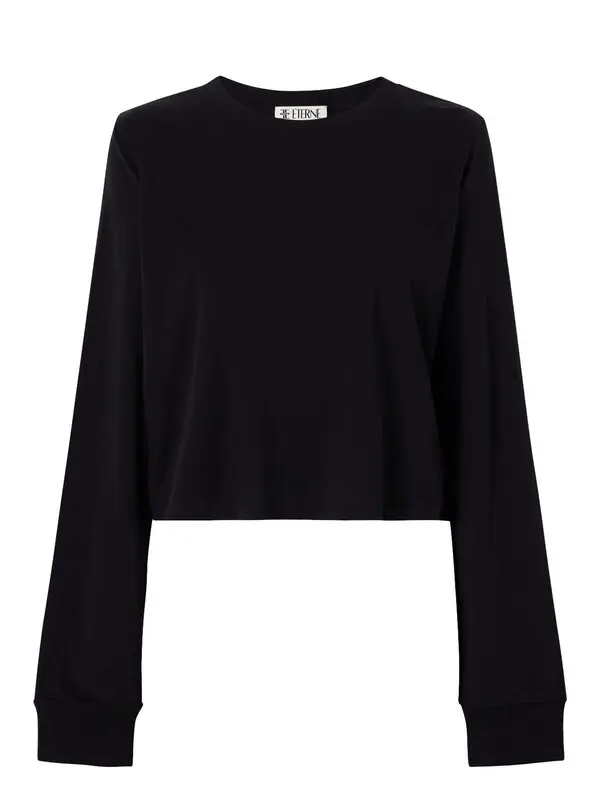 Eterne Cotton And Modal-blend Jersey T-shirt - Black