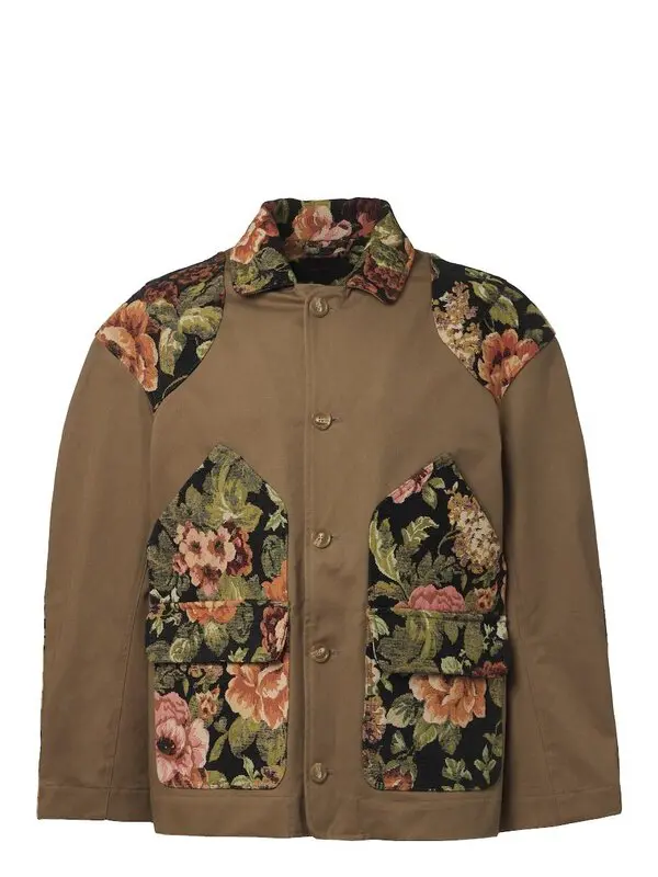 Simone Rocha Floral Patchwork Cotton Jacket - Green