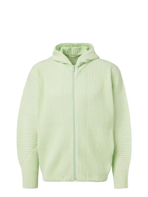 Issey Miyake Homme Plissé Monthly Colors: July Zip-up Hoodie - Green