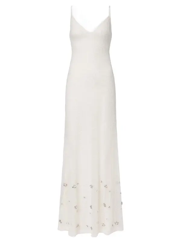 Roland Mouret Beaded Embellished Gown - White