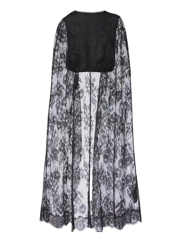 Zimmermann Valiant Caped Lace Top - Black
