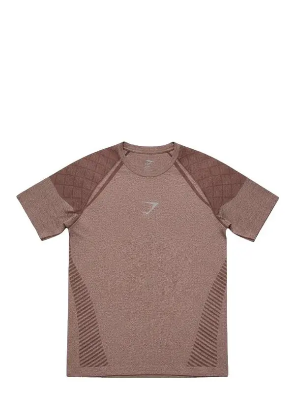 GYMSHARK Devant Seamless Slim Fit T-shirt - Espresso Brown