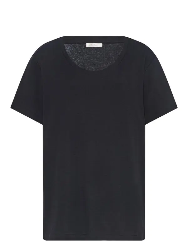 THE ROW Dera Cotton Jersey T-shirt - Black