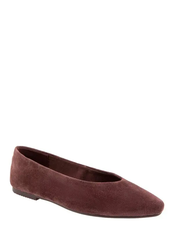 Splendid Latouche Suede Pointed Toe Flat - Wine
