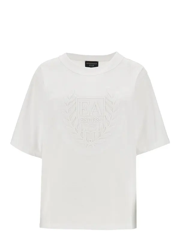 Emporio Armani Embossed Crest T-shirt - White