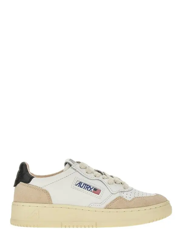 AUTRY Suede And Leather Medalist Low Top Sneakers - White