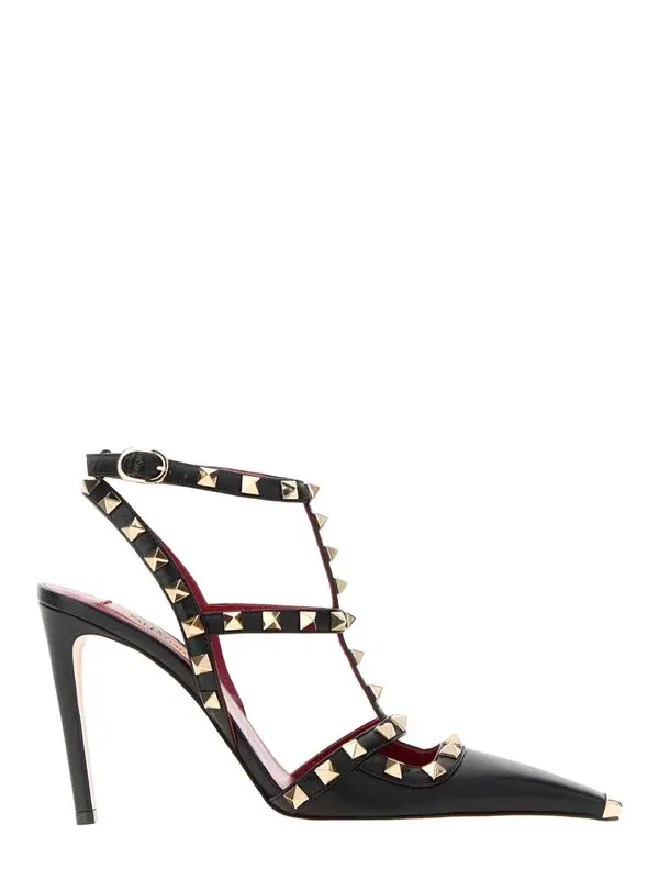 Valentino Garavani Leather Rockstud Pumps - Black