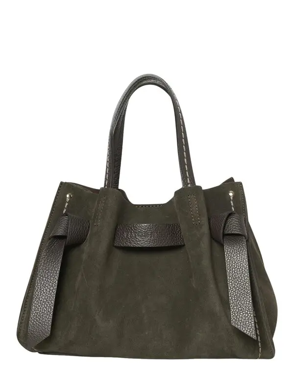 VISONA` Visona Suede Shoulder Bag - Brown