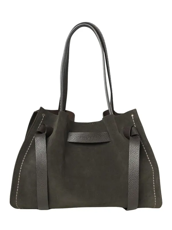 VISONA` Shoulder Bag Suede - Brown