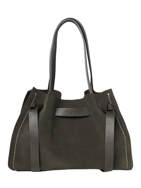 VISONA` Visona Suede Shoulder Bag - Brown