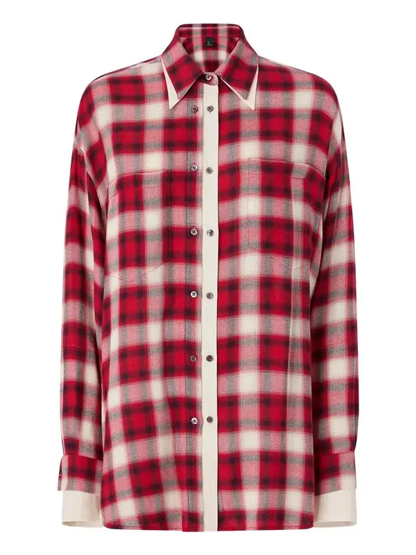 Pinko Clivia Tinto Filo Check Shirt - Red