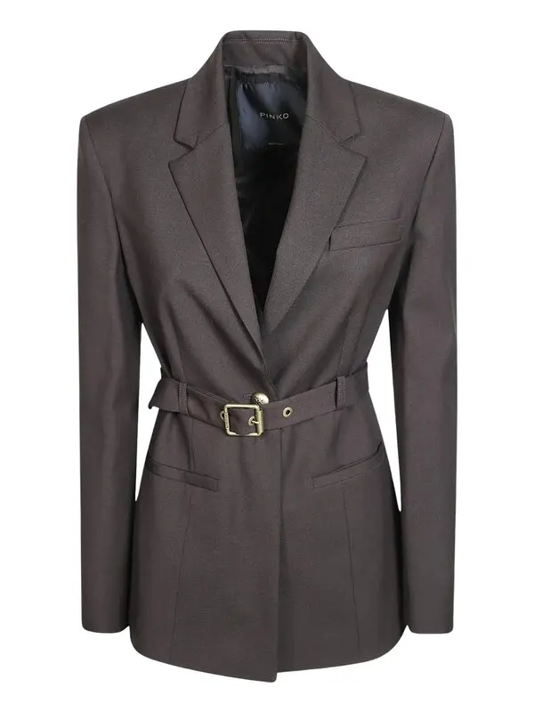 Pinko Vitiano Diagonal Jacket - Brown