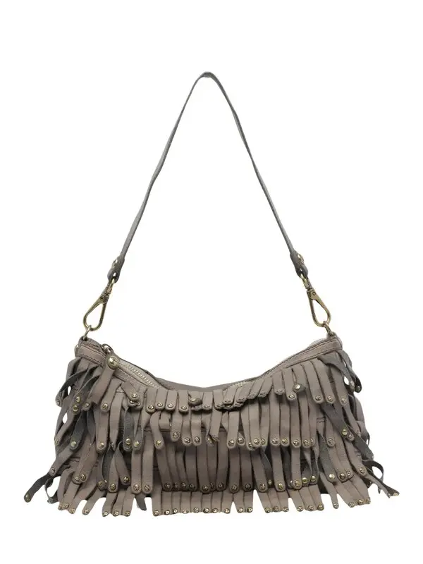CAMPOMAGGI Natalia Fringed Shoulder Bag - Gray