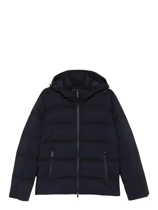 Paul & Shark Padded Down Jacket With Hood - Blue