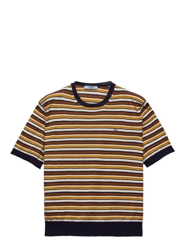 Prada Striped Cashmere Sweater - Blue