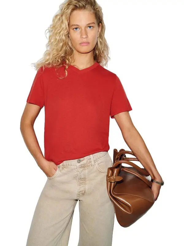 REFORMATION Lexi T-shirt - Red