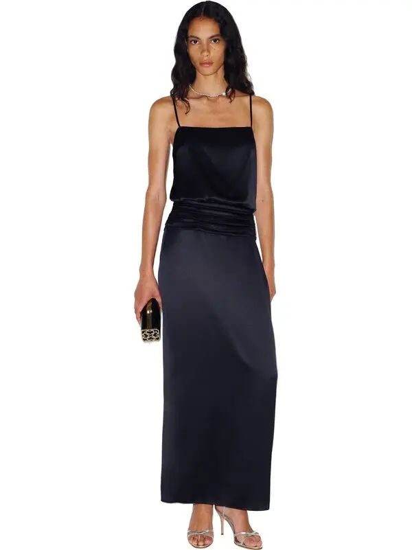 REFORMATION Ofelia Silk Dress - Black
