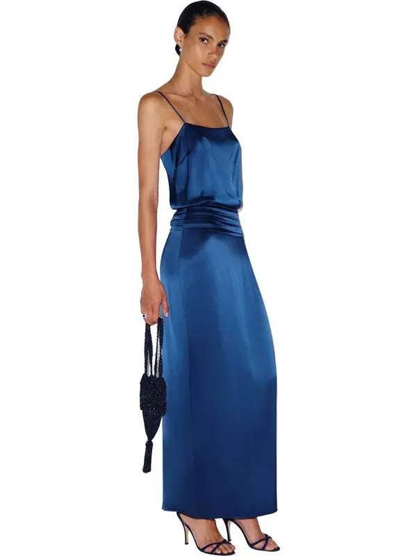 REFORMATION Ofelia Silk Maxi Dress - Blue