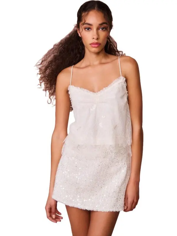 LoveShackFancy Ferni Lace Cami Top - Ivory