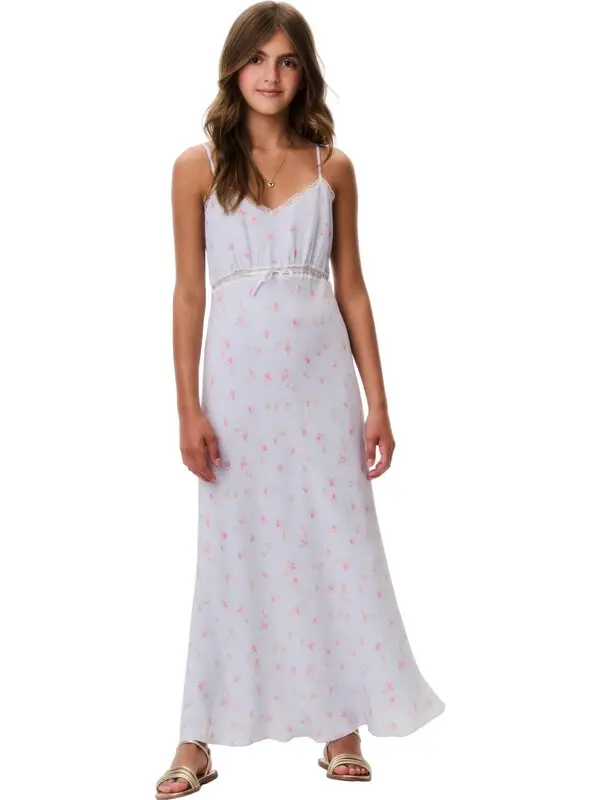 LoveShackFancy Tween Smaril Floral Maxi Dress - Periwinkle Moon