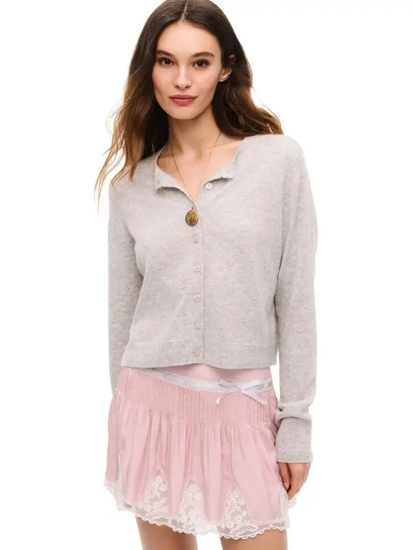 LoveShackFancy Cameryn Classic Cashmere Cardigan - Hearthstone