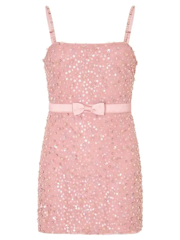 LoveShackFancy Tween Hand-beaded Ambrelle Dress - Peony