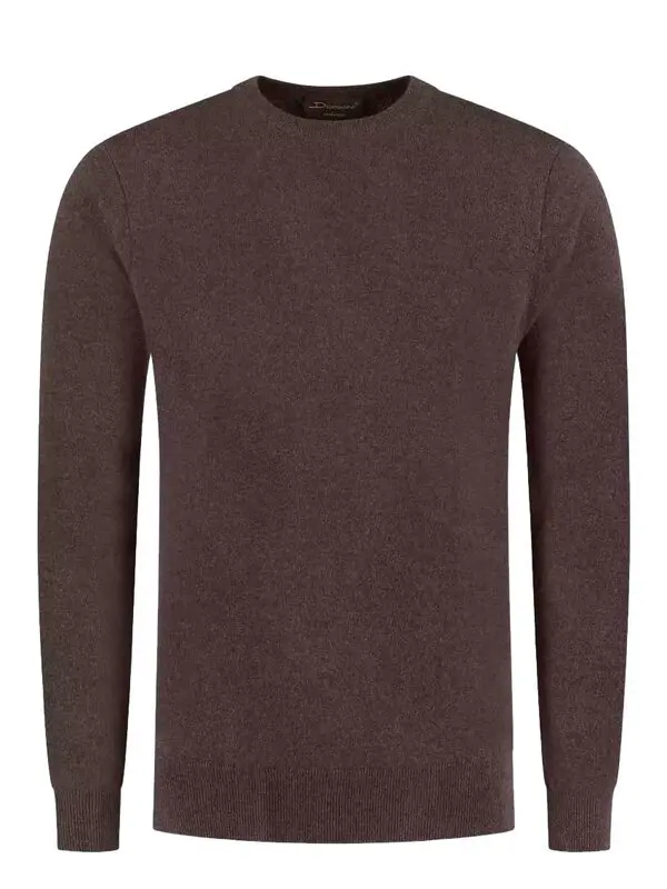 DORIANI CASHMERE Crew Neck Knitted Sweater - Brown