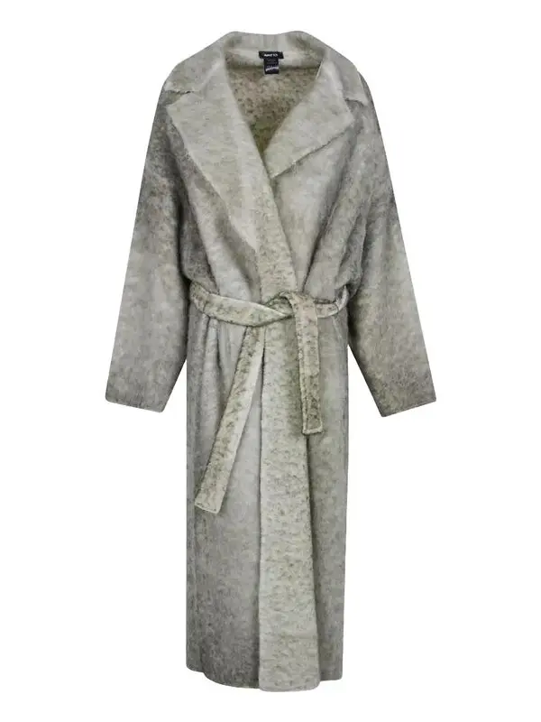 Avant Toi Belted Alpaca Coat - Grey