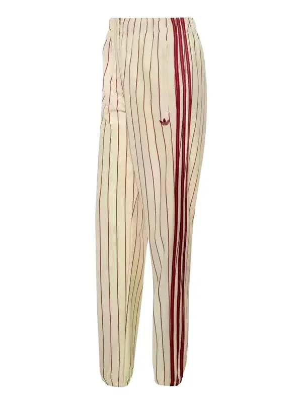Adidas Cream Pinstripe Track Pants - Neutrals