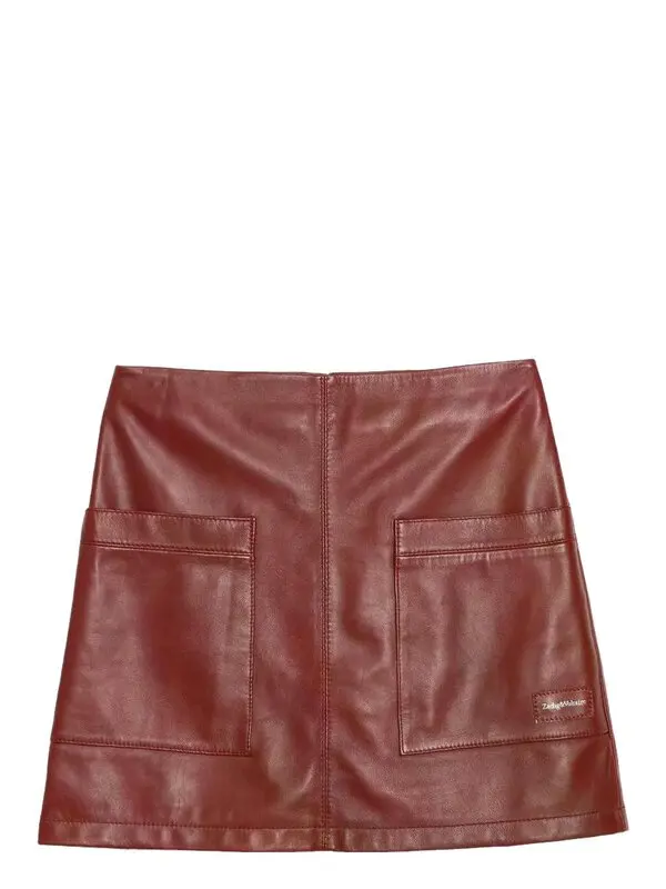 Zadig&Voltaire Jaime Leather Skirt - Red