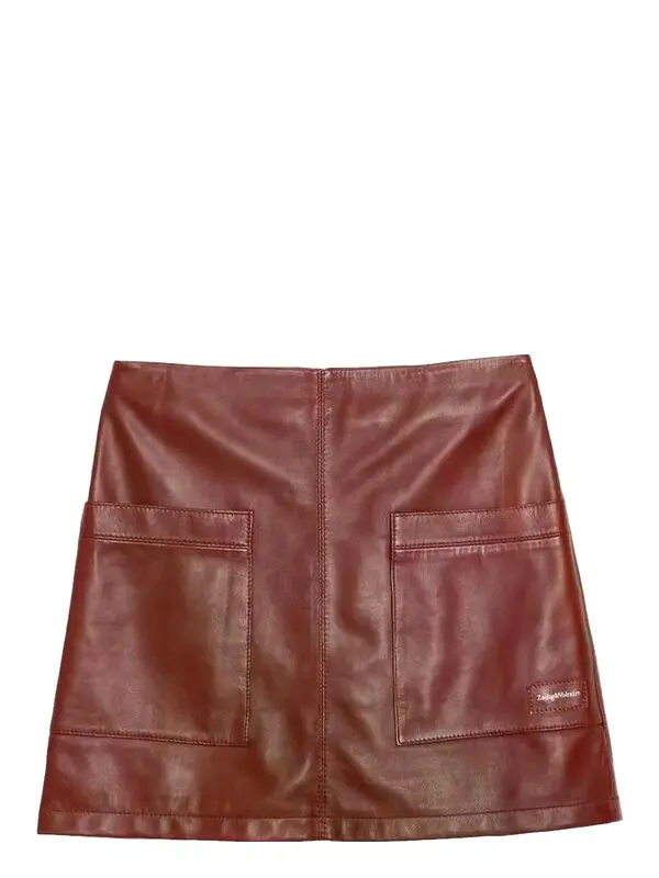 Zadig&Voltaire Jaime Leather Skirt - Red