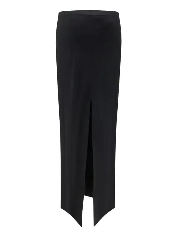 HEVO Maxi Skirt With Back Slit - Black