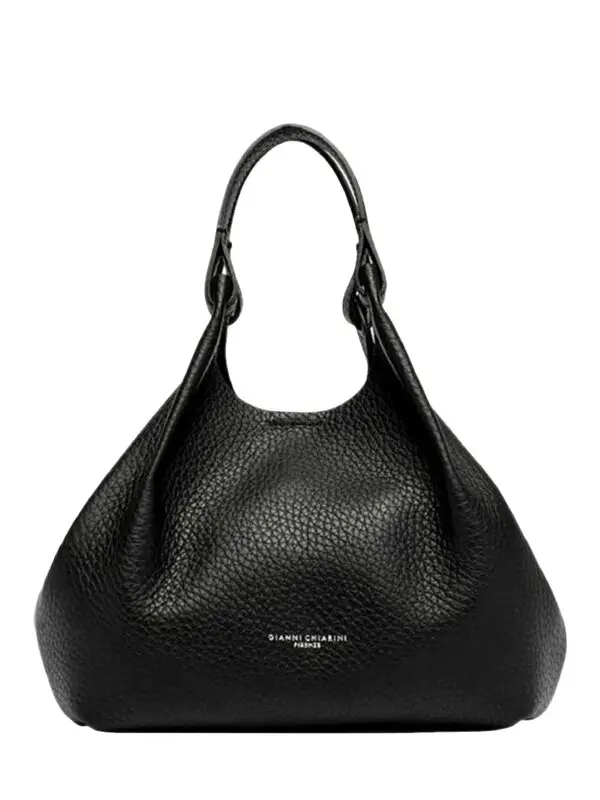 GIANNI CHIARINI Bubble Leather Shoulder Bag - Black