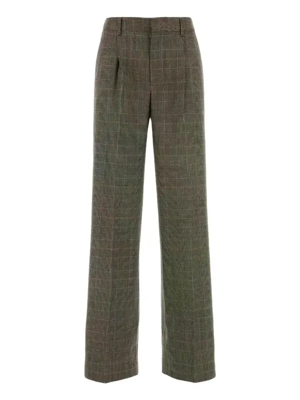 PT TORINO Lola Check Pattern Trousers - Brown