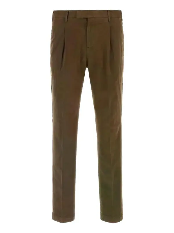 PT TORINO Pleated Slim-fit Trousers - Brown