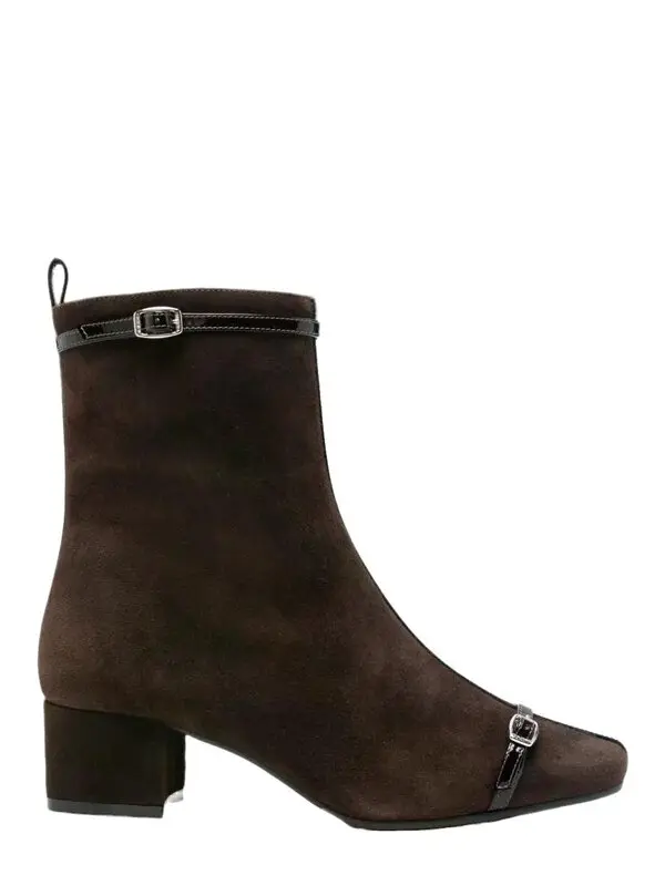 CAREL Buckle-detail Ankle Boots - Brown