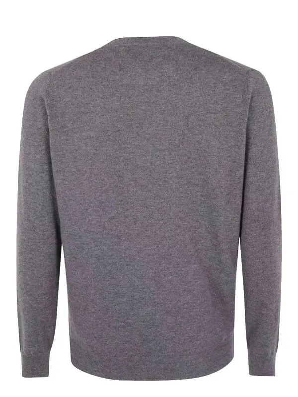 BARBA NAPOLI Wool Crew-neck Sweater - Grey