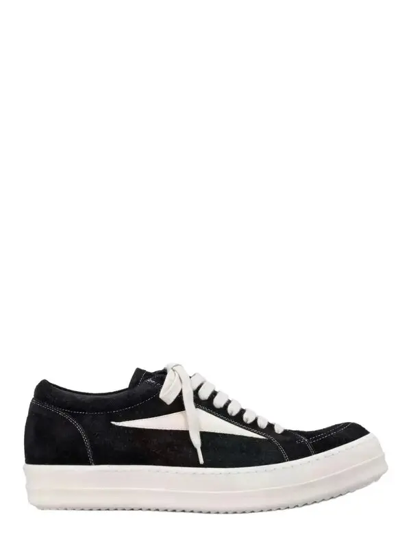 Rick Owens Suede Lace-up Sneakers - Black