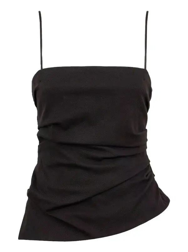 Simkhai Emerson Ruched Tank Top - Black