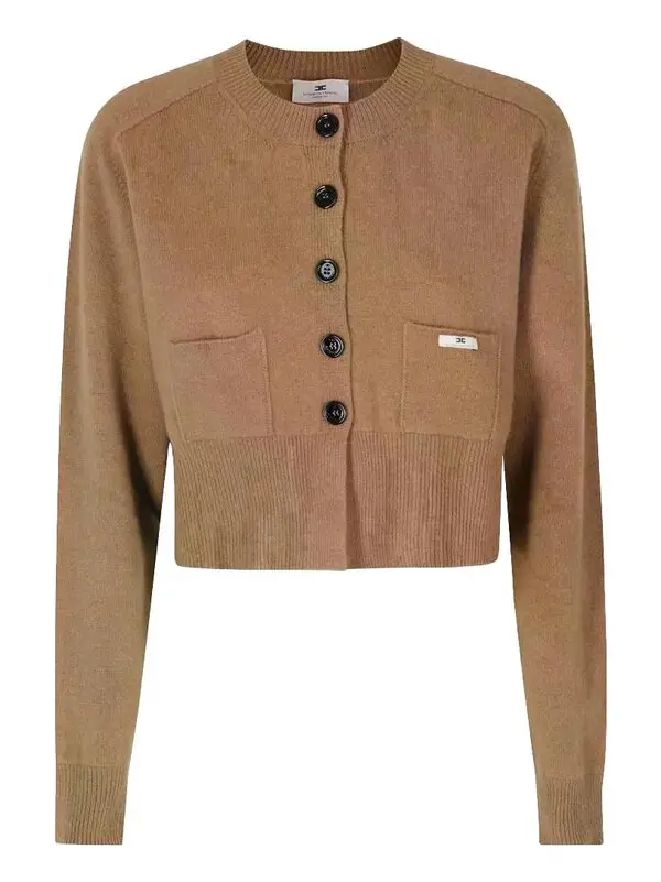 Elisabetta Franchi Cropped Button-up Cardigan - Neutrals