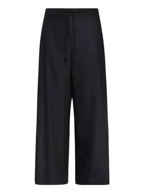 Max Mara Drawstring Wide-leg Track Pants - Blue