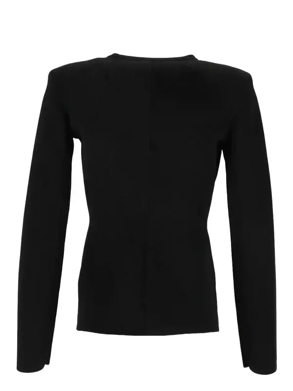 Elisabetta Franchi Cardigan In Knit Fabric With Zip Closure - Black